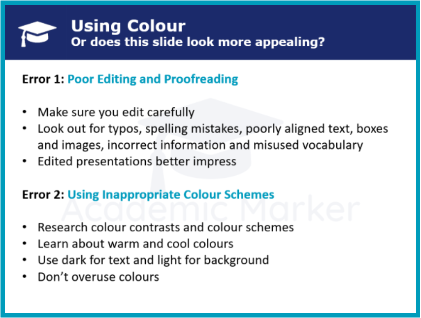 Which presentation methods are ineffective? | Academic Marker