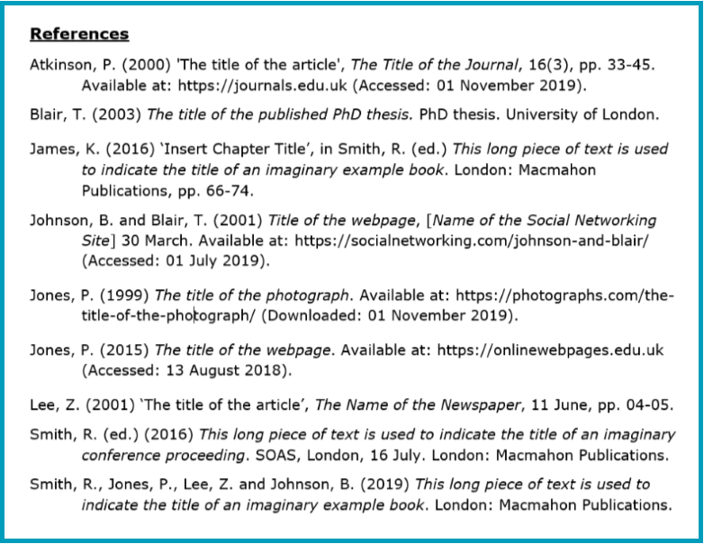 How can I create, lay out and order reference lists? | Academic Marker