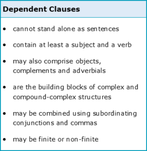 What are dependent clauses in English grammar? | Academic Marker